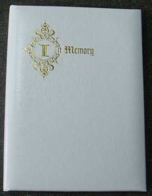 Libros conmemorativos fúnebres de la hoja de oro de la carpeta de anillo del blanco 6 del papel clásico