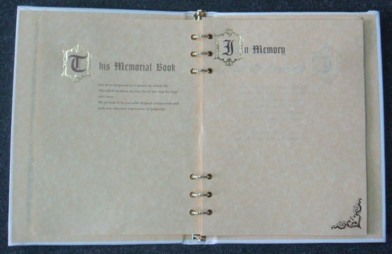 Libros conmemorativos fúnebres de la hoja de oro de la carpeta de anillo del blanco 6 del papel clásico