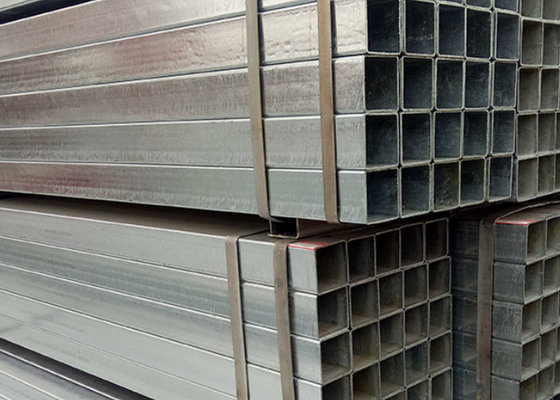 Cold Rolled Galvanized Steel Square Tubing , BS1387 Galvanized Square Pipe