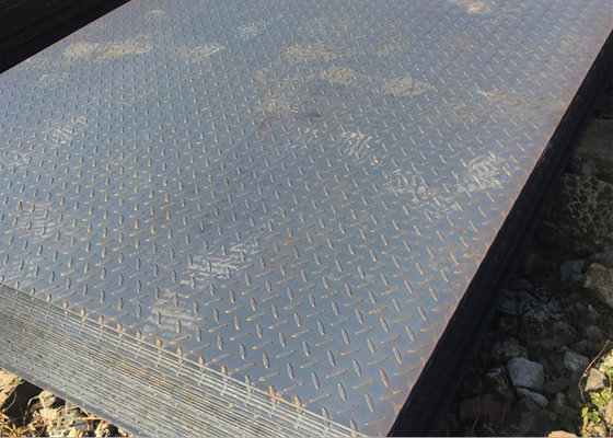 High Strength Checkered Steel Plate Q235 / Q195 Garde Raw Material