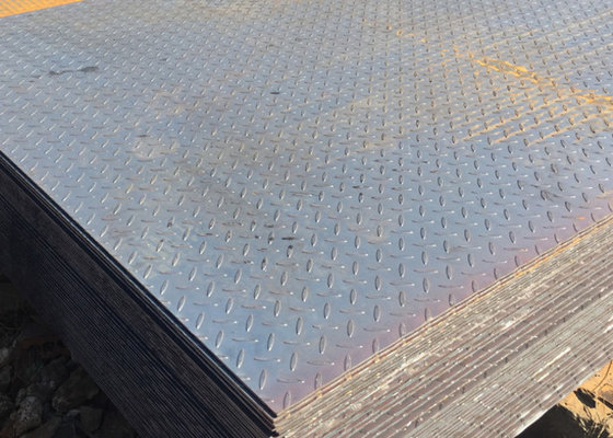 2.0 - 12mm Thickness Chequered Plate Steel , Hot Rolled Steel Chequer Plate