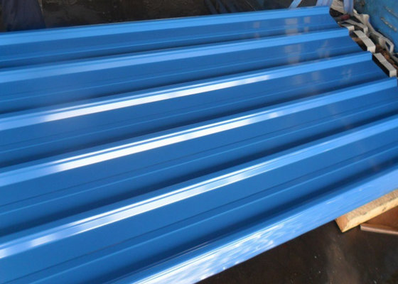Green / Blue Color Coated Steel Roofing Sheet Z30 - Z275g / M² Width 960mm