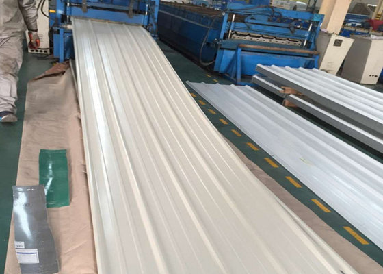 Anti Corrosion Colour Coated Steel Sheets , Reliable Coated Metal Roofing Sheets