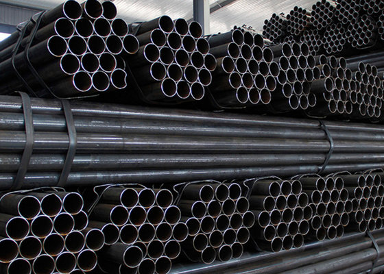Painted Seamless Black Pipe , Optional Length High Stress Seamless Steel Tube