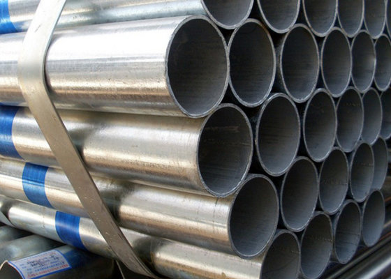 Diameter 42mm Galvanized Steel Pipe 28 - 85um Zinc Layer ERW Technique