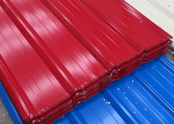 RAL 9003 Color Custom Color Coated Steel Roofing Sheet Width 780mm - 1000mm