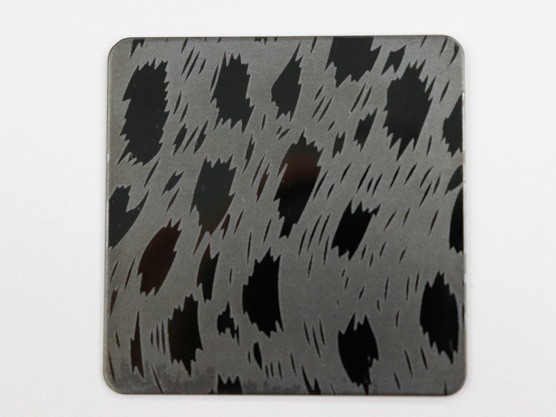 China Etched Stainless Steel Sheet Factory with colorful and black etching stainless steel