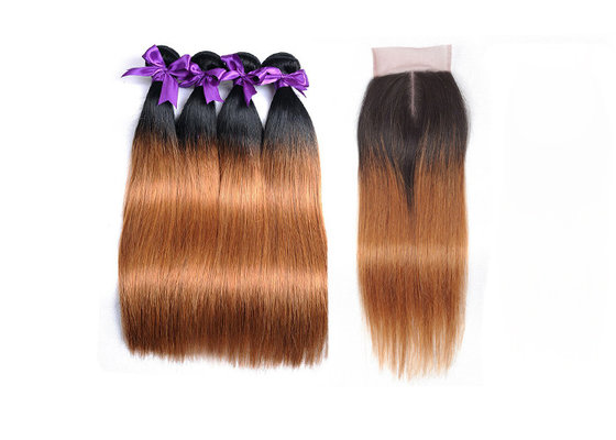 Ningún Lices 4 PC coloreó los paquetes malasios del pelo para el Blonde de las muchachas 1B30 Ombre