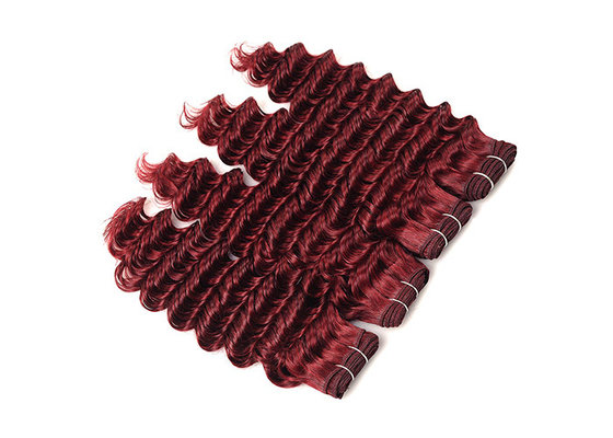 La extensión del cabello humano lía con el pelo profundo del brasileño de la onda del color del cierre 99J