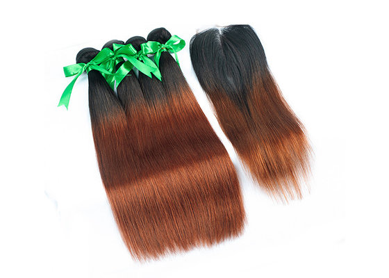 La armadura brasileña del pelo del color rubio de Ombre 1B/33 lía con el pelo de Nonemy del cierre