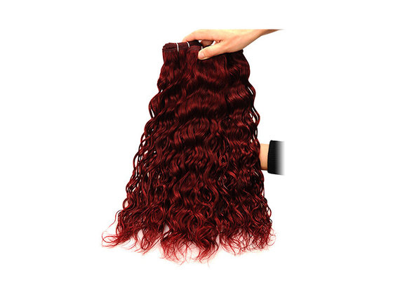 10-26 cabello humano del trenzado de la onda de agua de la pulgada/armadura roja de la onda de agua de 99J Remy