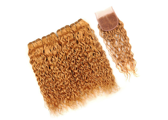 Ningunas extensiones del pelo de la onda de agua del mún olor para las señoras manan trama doble construida