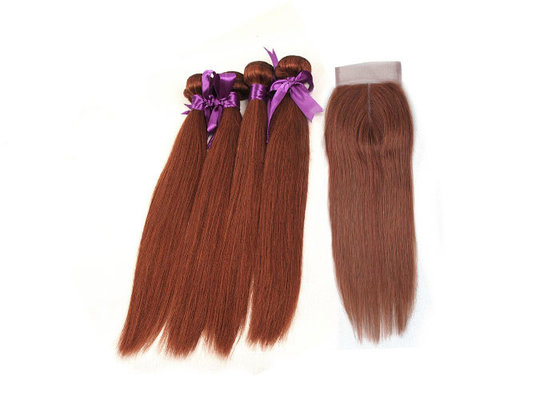 Brown coloreado que el cabello humano lía 4 lía longitud del pelo de la pulgada 10-26