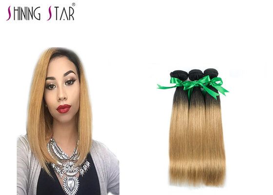 El cabello humano 3Pcs de Ombre 100 hermoso de extensiones brasileñas del pelo lía