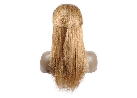 Ate la peluca rubia delantera del frente del cordón del pelo recto de las pelucas del cabello humano para el color de las mujeres negras #27