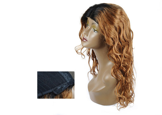Las pelucas del frente del cordón de la armadura del cabello humano de la onda del cuerpo colorean el pelo de Remy de las raíces de la oscuridad #1B30