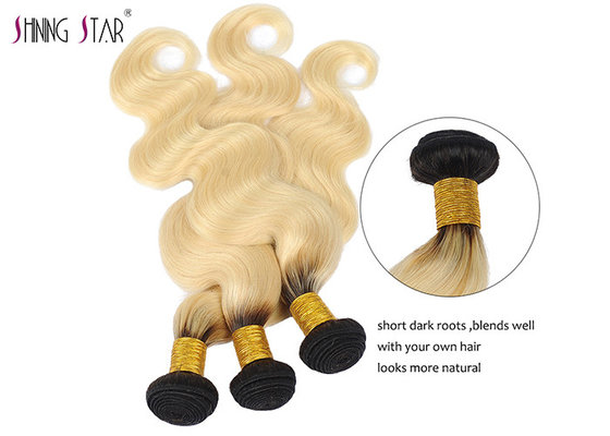 10" - 30" onda brasileña sin procesar del cuerpo de los paquetes del cabello humano del Blonde de miel 1B 613