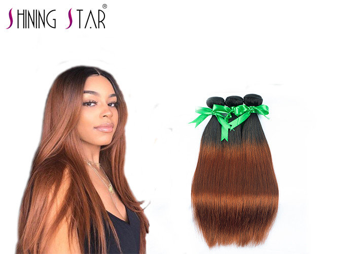 Del cabello humano 3 de Boudles de la armadura larga del pelo recto de las raíces color oscuro #1B33 de Remy no