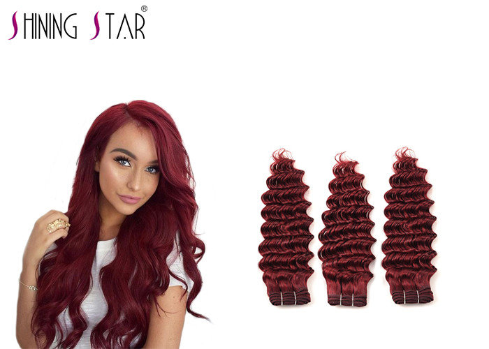 La extensión rubia 3 de 100 cabellos humanos lía color profundo del pelo #99J de la onda