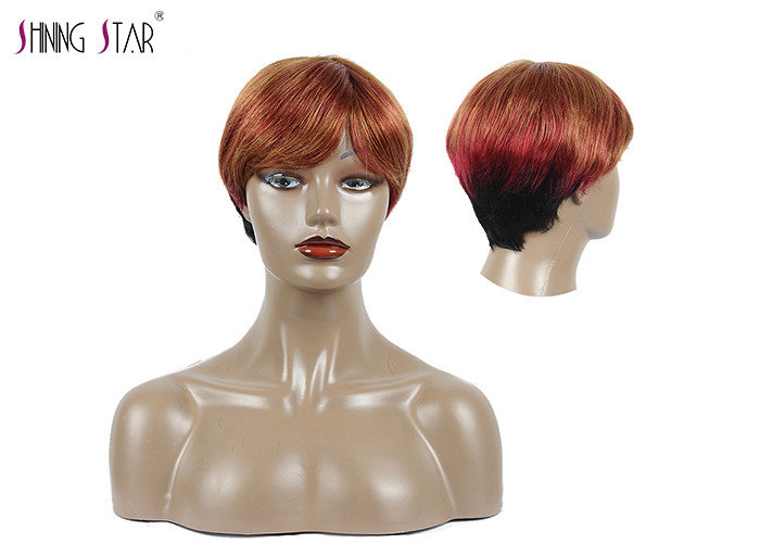 El rojo coloreado pone en cortocircuito las pelucas de Bob con la peluca recta del frente del cordón del cabello humano de las explosiones