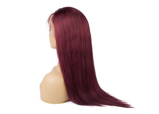 Hand-made invisible 99j straight full lace human hair wigs supplier