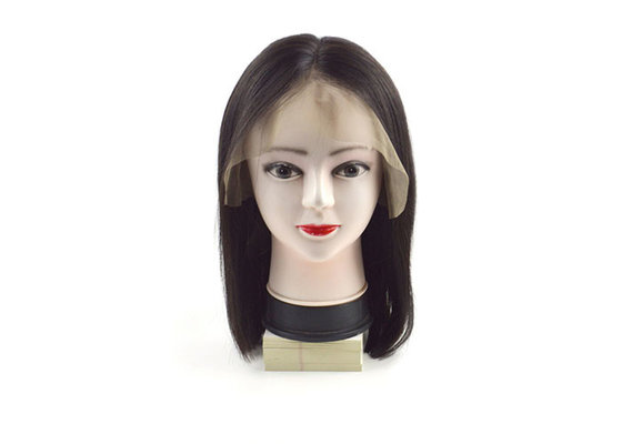 Remy Human hair #1B Natural black 13x4 lace front bob wig supplier