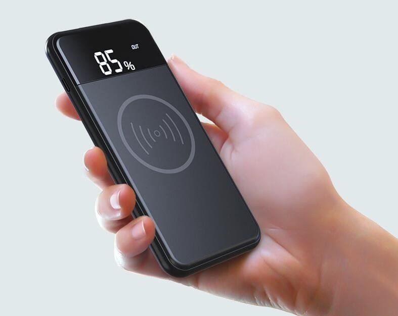 10,000mah Qi Wireless charger Power bank with holder supplier