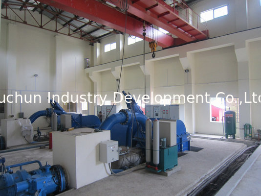 Horizontal Pelton Hydro Turbine , Double Nozzle Pelton Turbine Generator Unit