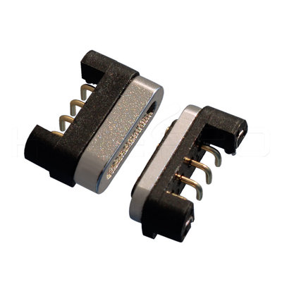 Vertical 4 pin reverse power and sync magnetic connector M411R