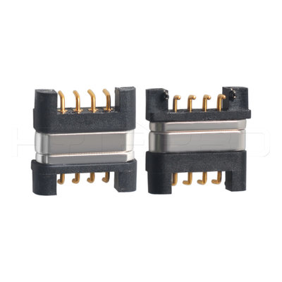 Vertical 4 pin reverse power and sync magnetic connector M411R