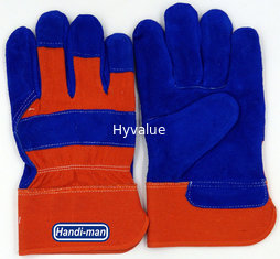 China 10 inch Cow Split Leather with cotton back Working Gloves supplier
