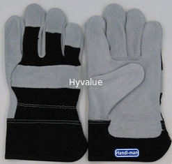 China 10 inch Cow Split Leather with cotton back Working Gloves supplier
