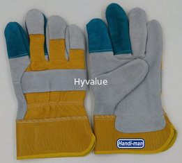 China 10 inch Cow Split Leather with cotton back Working Gloves supplier