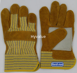 China 10 inch Cow Split Leather with cotton back Working Gloves supplier