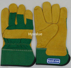 China 10 inch Cowhide Leather with cotton back Working Gloves supplier