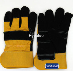China 10 inch Cowhide Leather with cotton back Working Gloves supplier