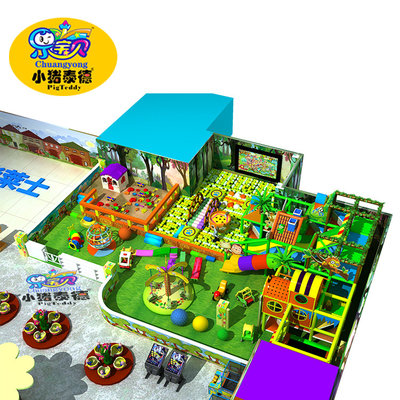 Residential Indoor Playground Equipment , Jungle Theme Indoor Play Area Equipment