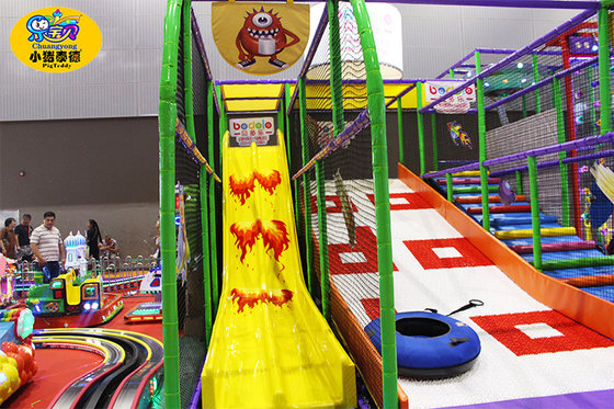 Long Fiberglass Kids Playground Slide Equipment For Preschoolers