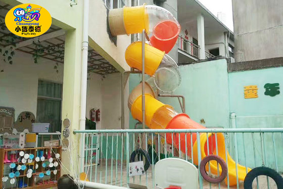 Small Playground Equipment Slides , Amusement Parks Indoor Kids Play Slide