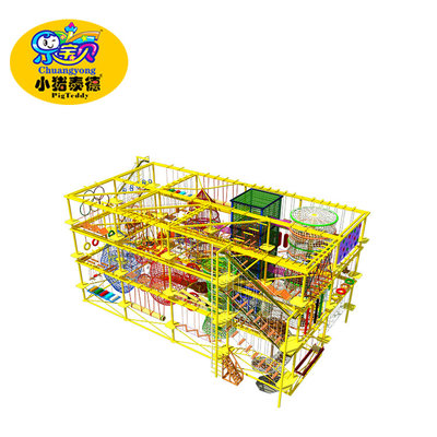 Rope Course Climbing Rope Playground Equipment Big Capacity For Kids