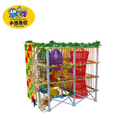 Amusement park equipment children fitness climbing rope course