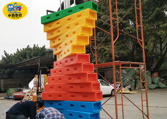 Children Plastic Rock Climbing Wall , Preschool Playground Equipment