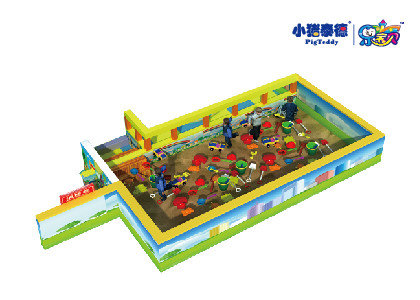 Wooden Outdoor Kids Play Sand Pit For Amusement Park Customized