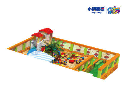 Outdoor Square Large Childrens Sandpit , Indoor Playground Childrens Play Sand Pits