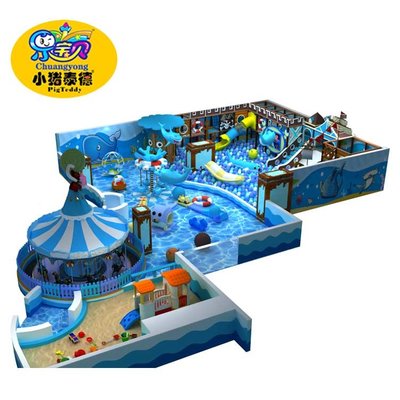 Shopping Mall Kids Soft Indoor Playground Equipment / Commercial Play Slide