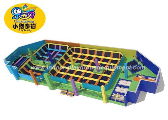 Commercial Jump Trampoline Park With Many Games / Trampoline Indoor Playground