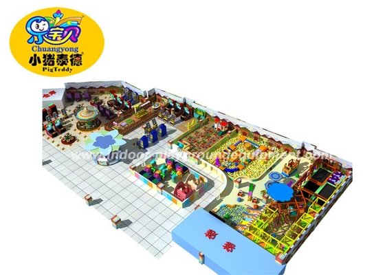 Creative Games Soft Indoor Playground Equipment And Trampoline Customized Color