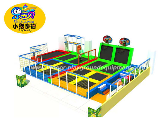 Soft Indoor Jumping Trampoline Parks With Many Games For Fitness