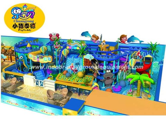 Customized Children Indoor Playground Equipment Soft Play In Ocean Style