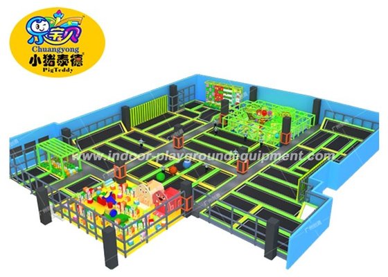 Durable Jumping Trampolines Park Equipment / Kids Indoor Playground
